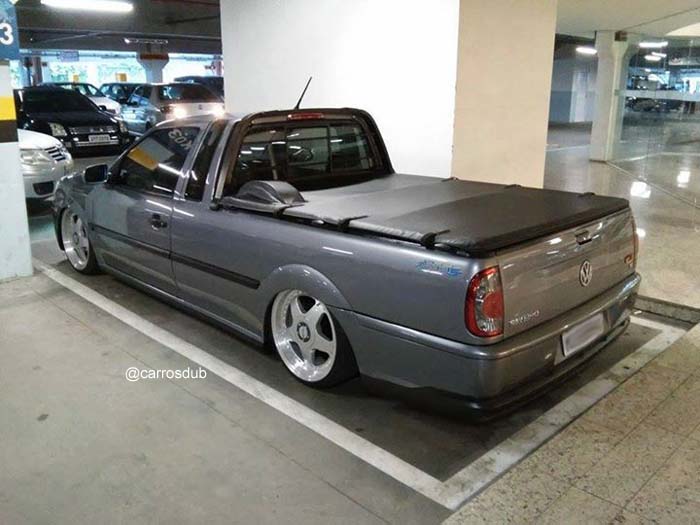 Saveiro G4 rebaixada com rodas Volcano Euro aro 17 « Carros DUB